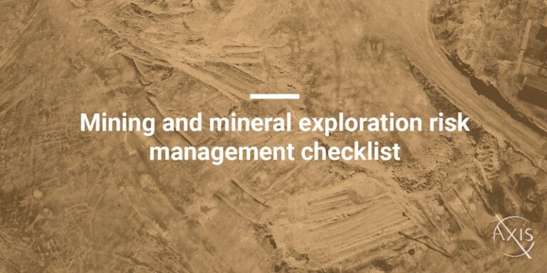 Mining and mineral exploration risk management checklist | Axis Insurance